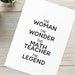 Math Teacher Greeting Card for Women, the Woman the Legend, Math ...