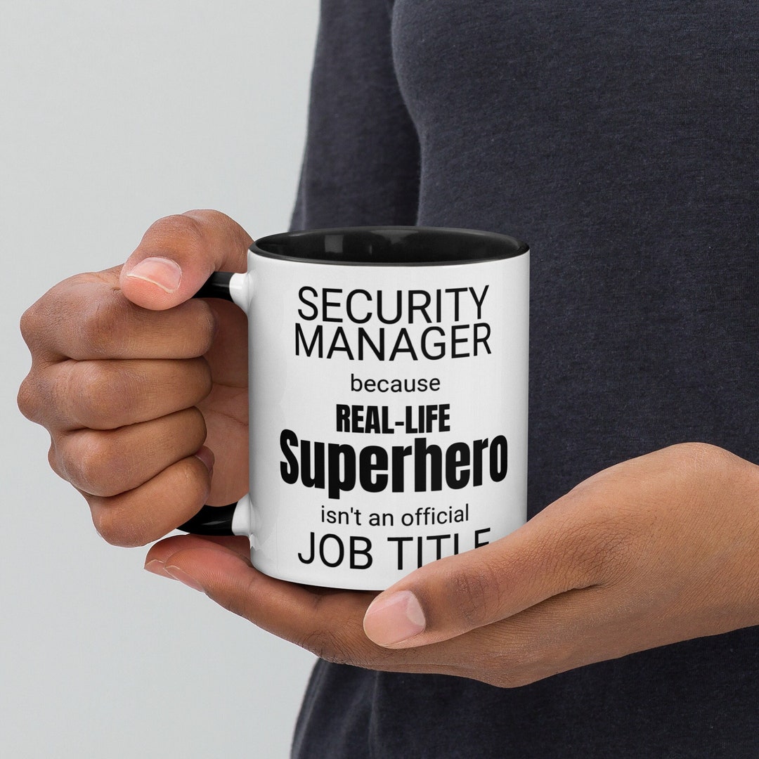 Security Manager Real-life Superhero Coffee Mug, Funny Security Manager ...