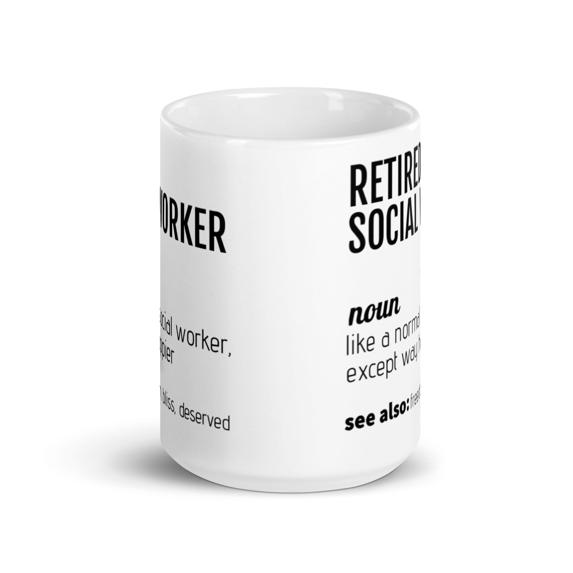 Social Worker Retirement Gift, Retired Social Worker Mug, Social Worker ...