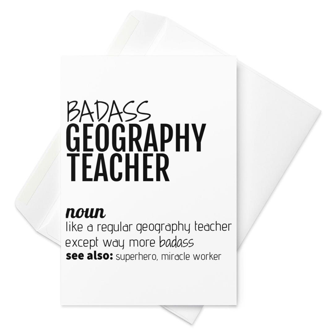 Funny Geography Teacher Thank You Congratulations Promotion New Job ...