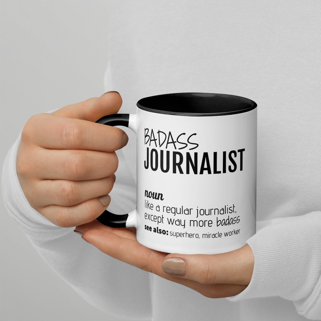 Badass Journalist Definition Coffee Mug, Funny Journalist Gift, Gift ...