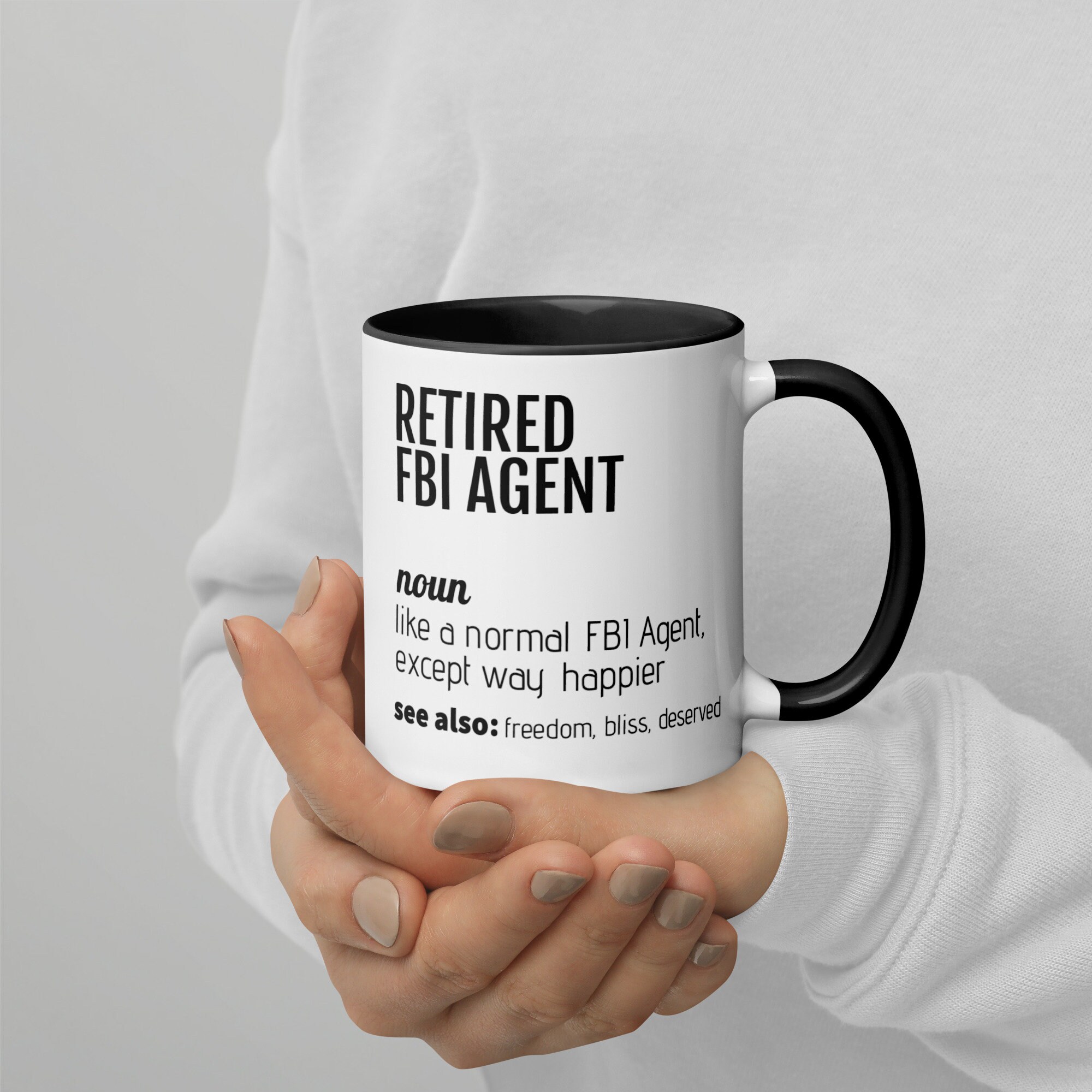 Retired FBI Agent Definition Coffee Mug, FBI Agent Retirement Gift ...