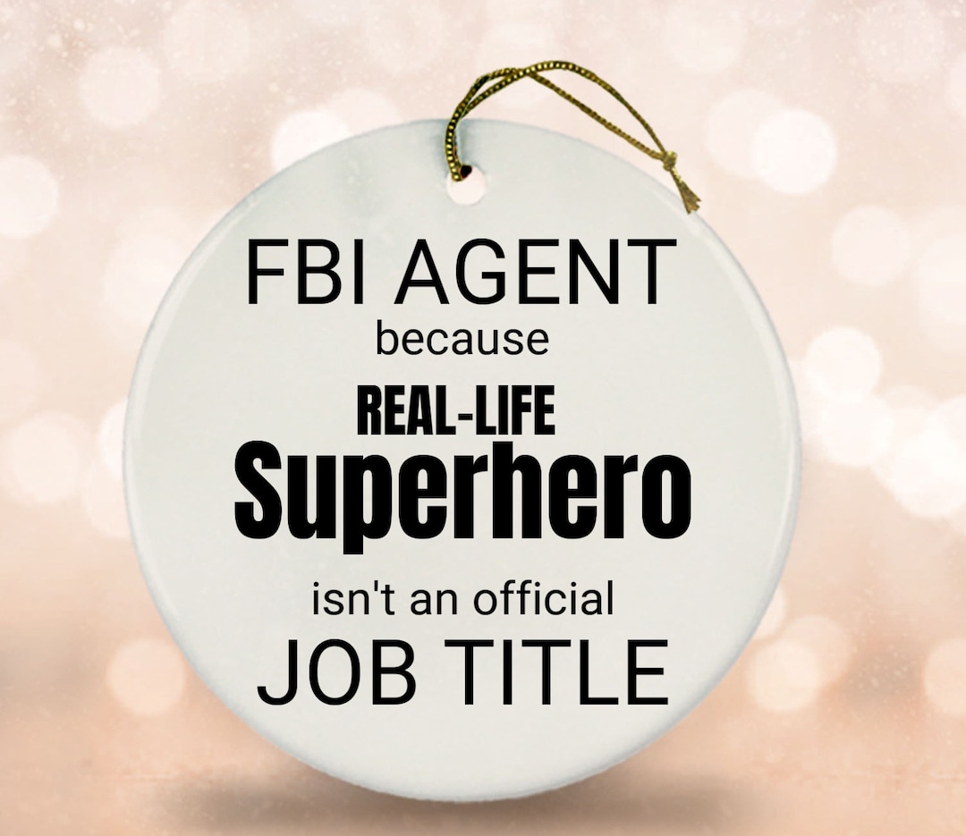 FBI Agent Real-life Superhero Ceramic Ornament, FBI Agent Keepsake ...