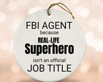 Wooden FBI Badge or Emblem Hanging Ornament - Etsy