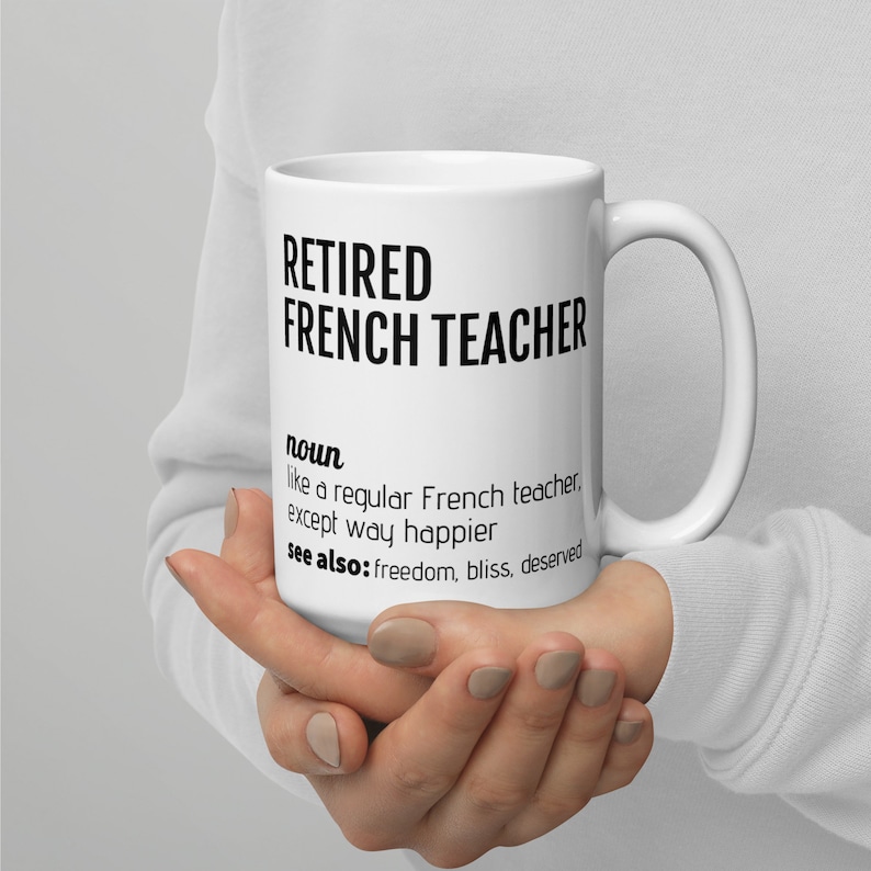 French Teacher Retirement Thank You Leaving Gift, Retired French ...