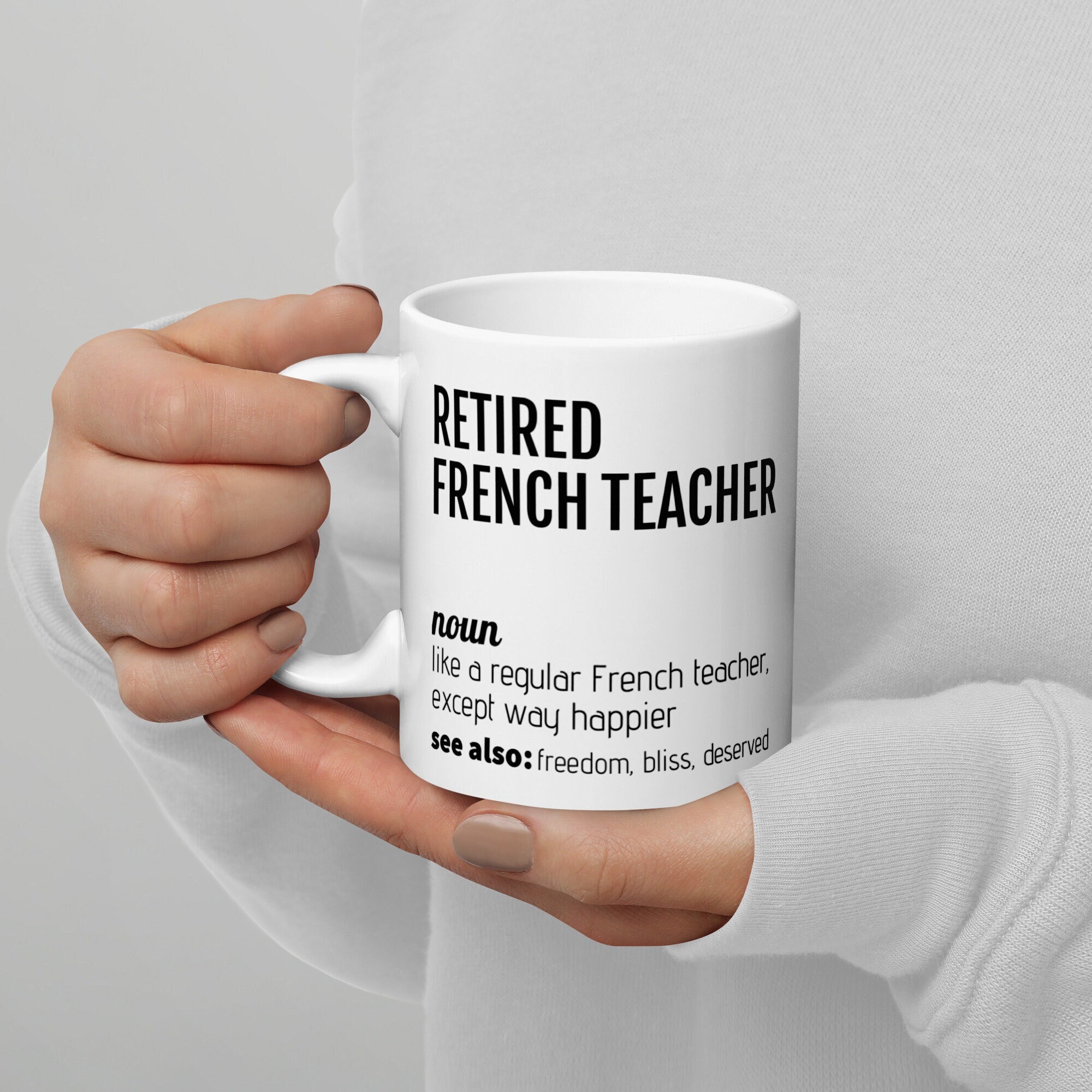 French Teacher Retirement Thank You Leaving Gift, Retired French ...