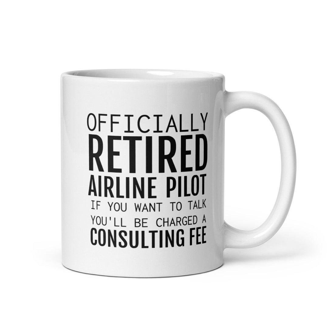 Airline Pilot Retirement Gift, Retired Airline Pilot Coffee Mug ...