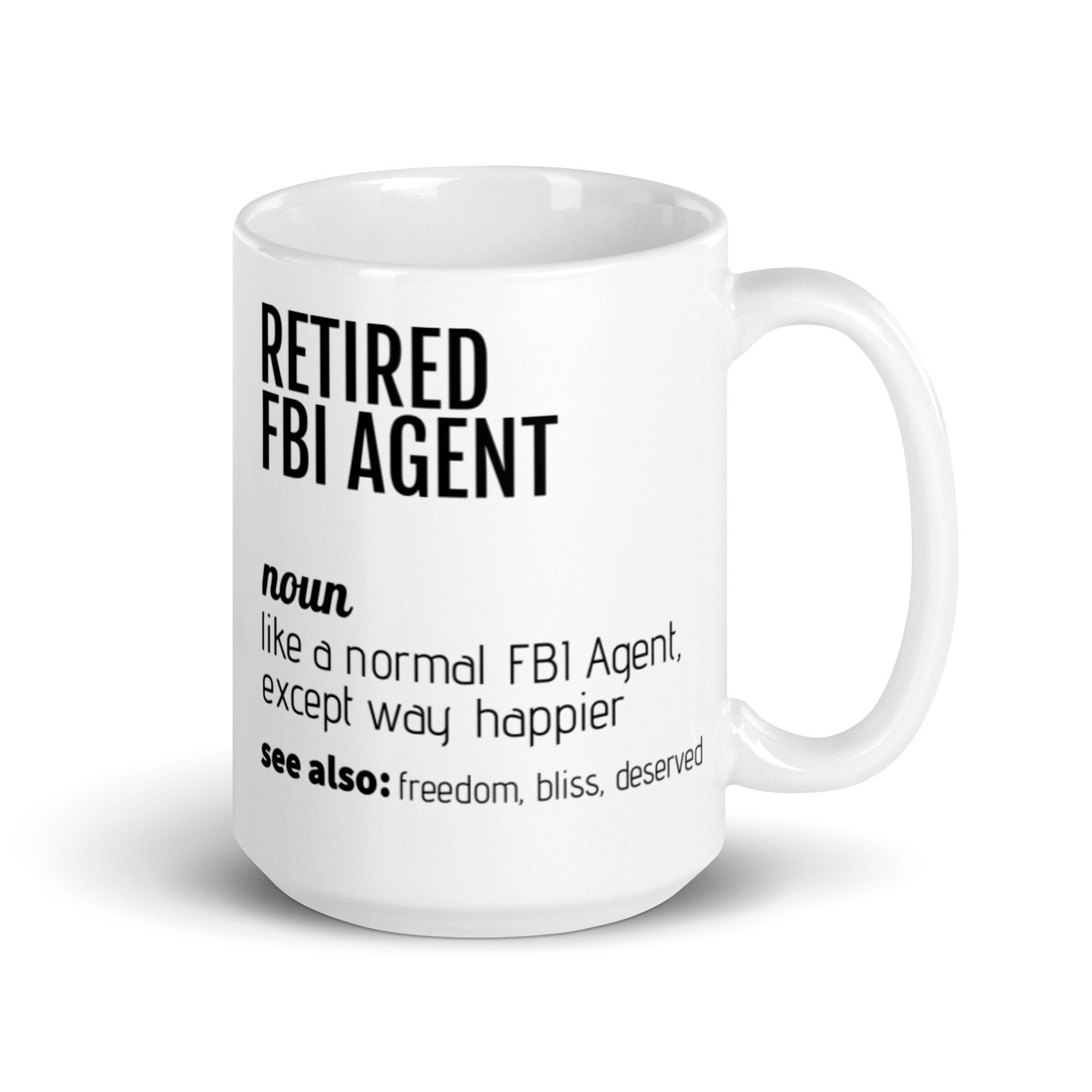 FBI Agent Retirement Gift, FBI Agent Definition Coffee Mug, Retiring ...