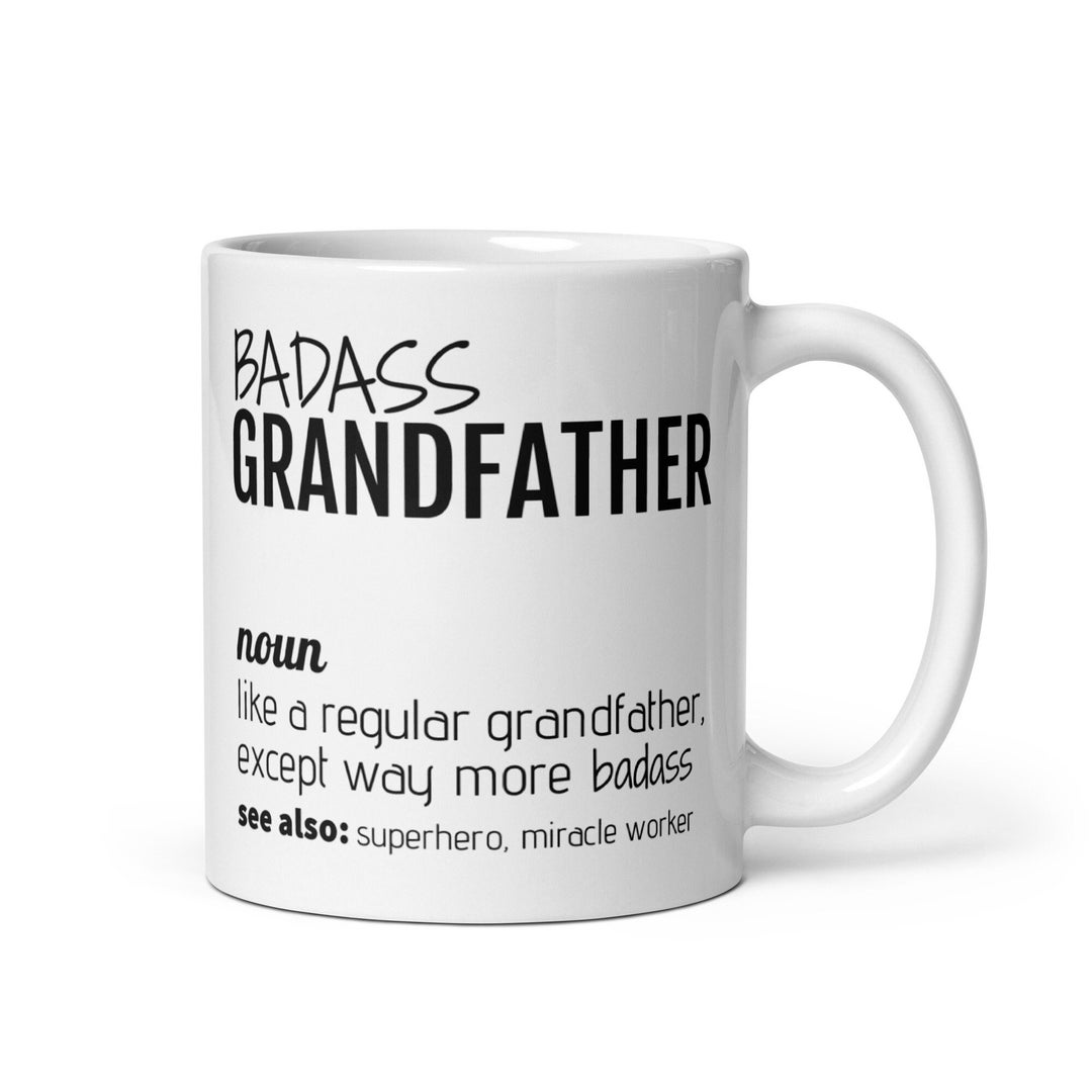 Badass Grandfather Definition Coffee Mug, Funny Grandfather Gift, Gift ...