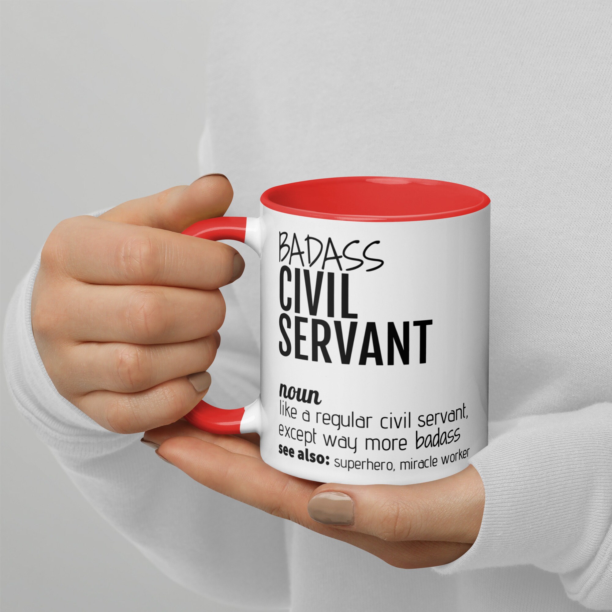 Badass Civil Servant Definition Coffee Mug, Funny Civil Servant Gift ...