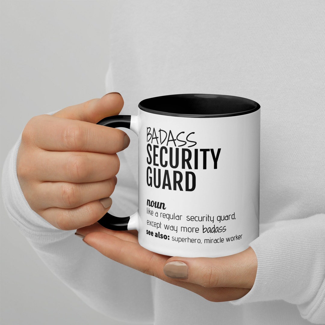 Badass Security Guard Definition Coffee Mug, Funny Security Guard Gift ...
