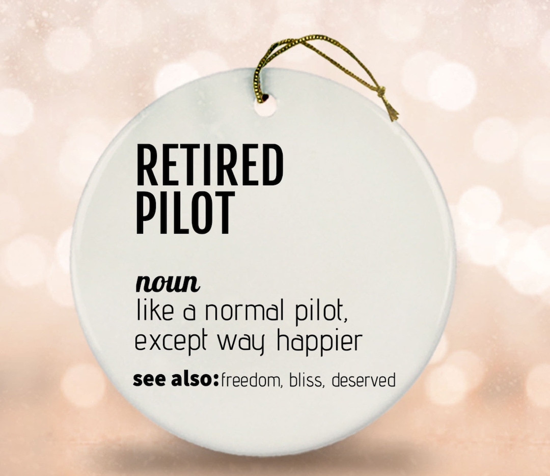 Retired Pilot Definition Ceramic Ornament, Pilot Retirement Keepsake ...