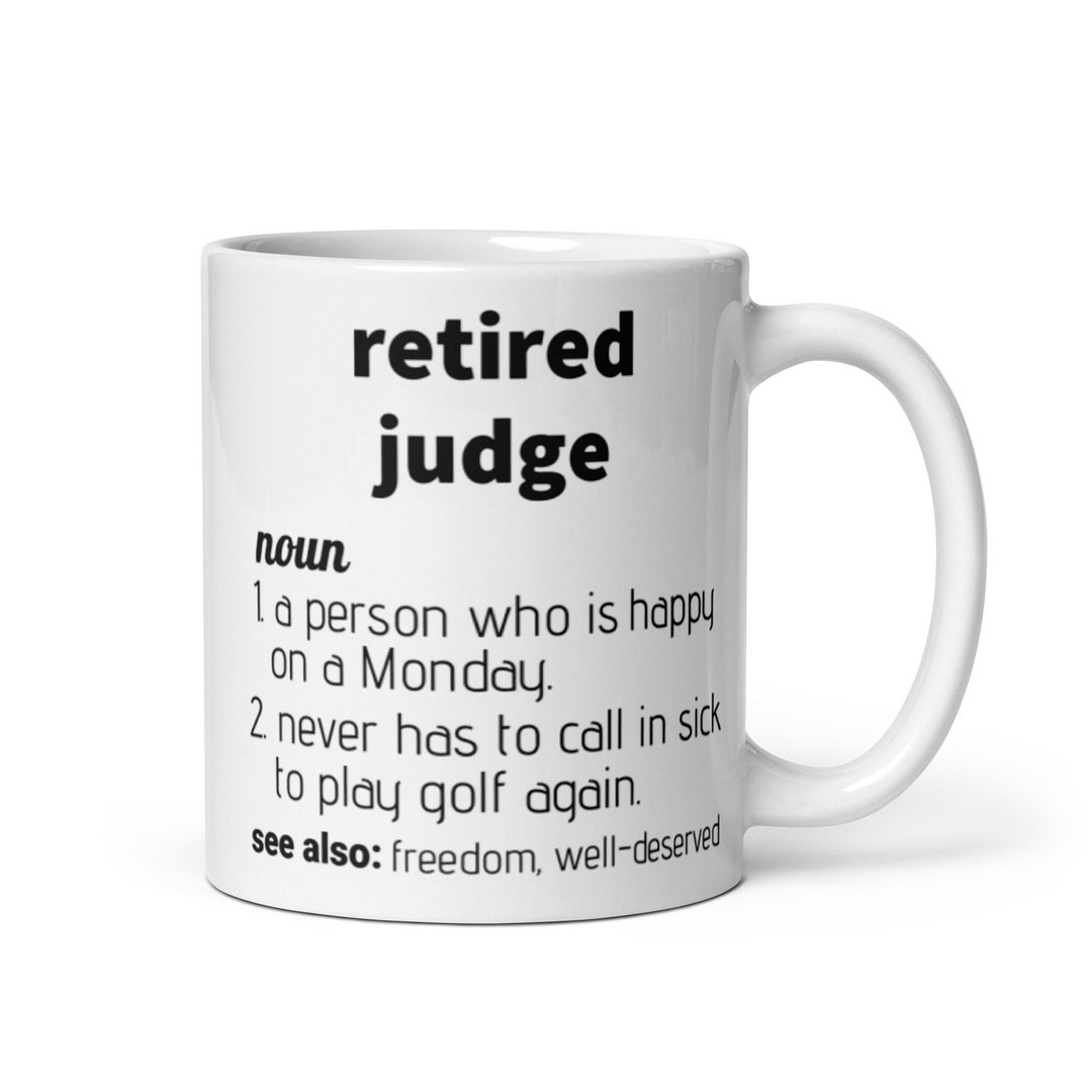 Judge Retirement Gift, Retirement Gift for Golfer, Retired Judge Mug ...