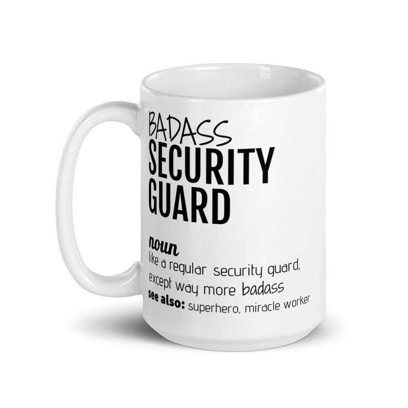Funny Security Guard Gift, Badass Security Guard Definition Coffee Mug ...