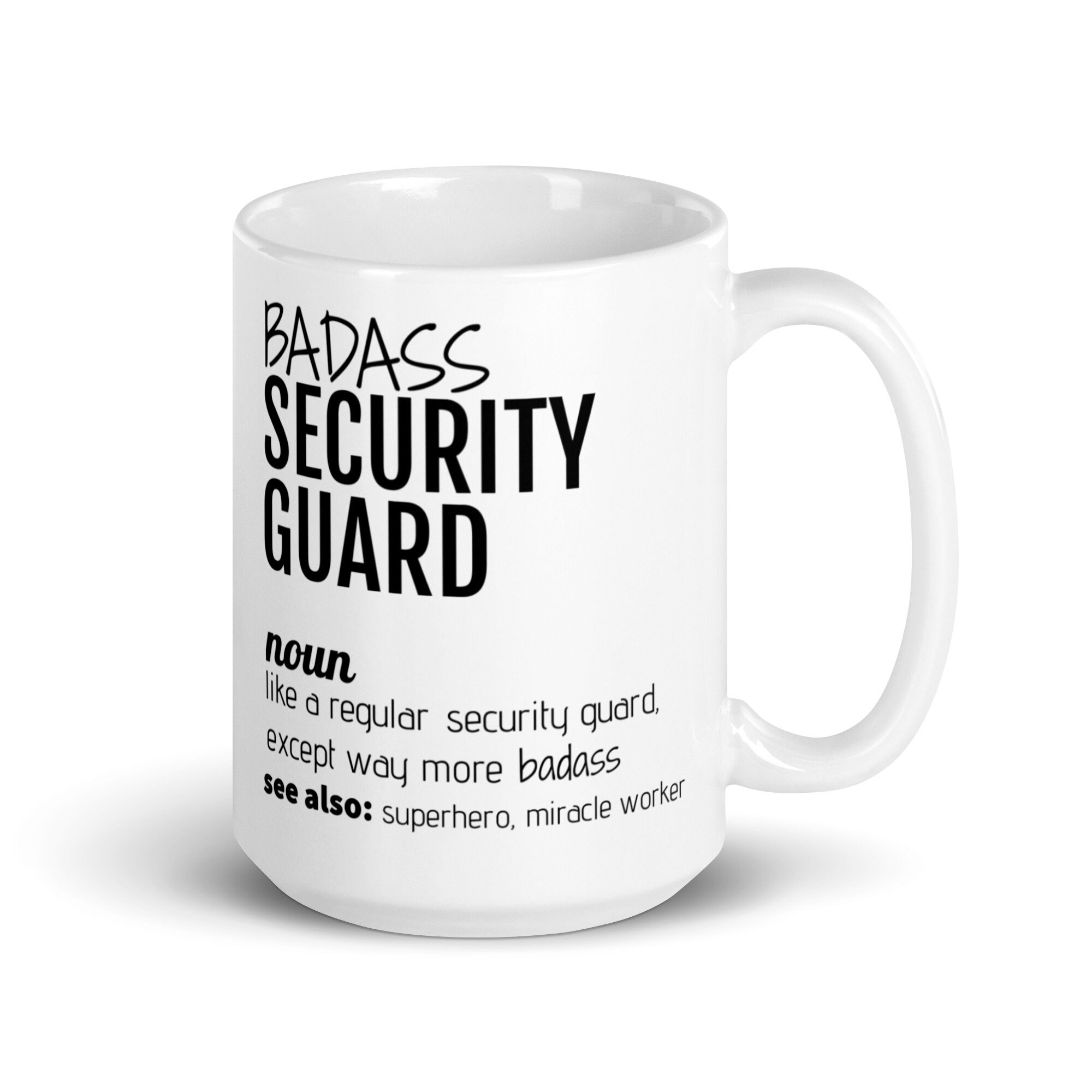 Funny Security Guard Gift, Badass Security Guard Definition Coffee Mug ...