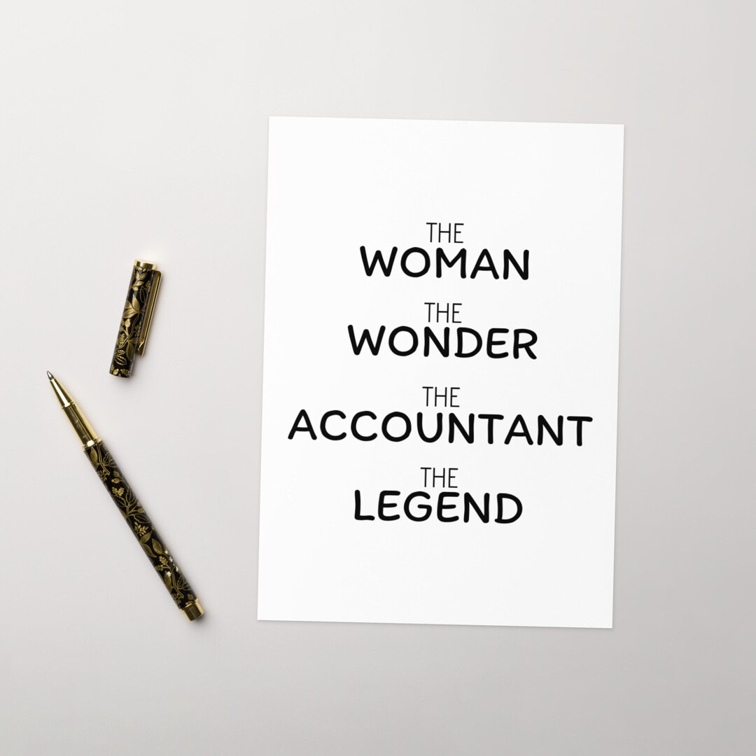 Accountant Greeting Card for Women, the Woman the Legend, Accountant ...