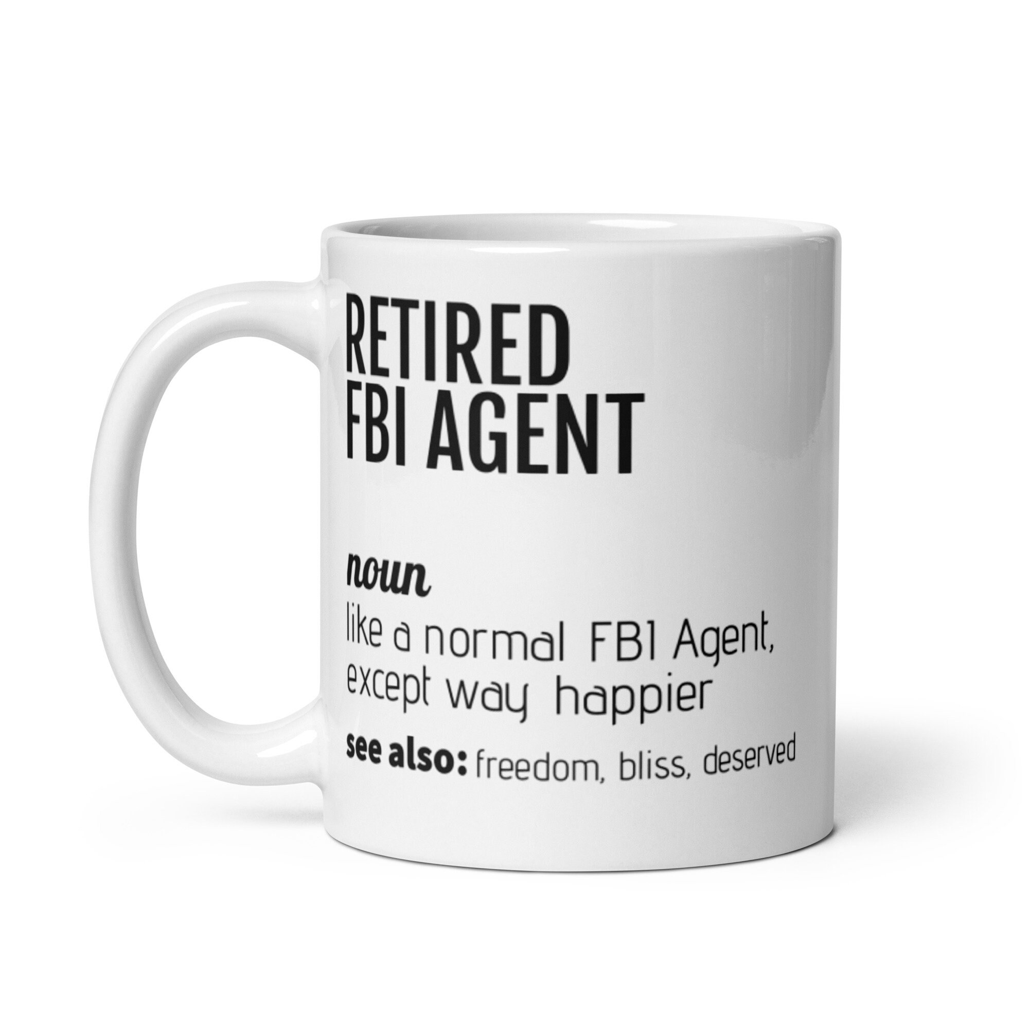FBI Agent Retirement Gift, FBI Agent Definition Coffee Mug, Retiring ...