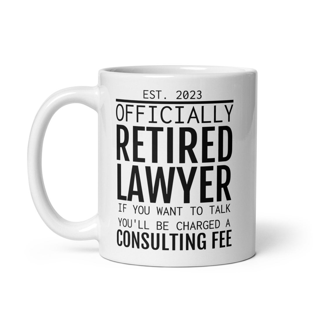 Personalized Lawyer Retirement Gift, Custom Lawyer Coffee Mug Gift ...