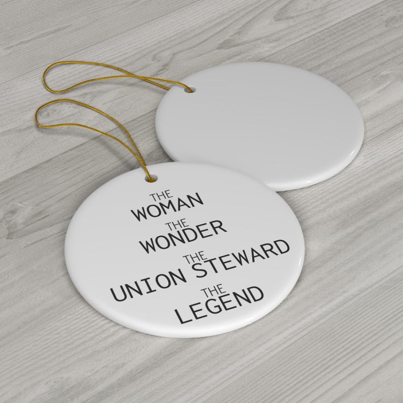 Union Steward Woman Wonder Ceramic Ornament, Union Steward Thank You ...