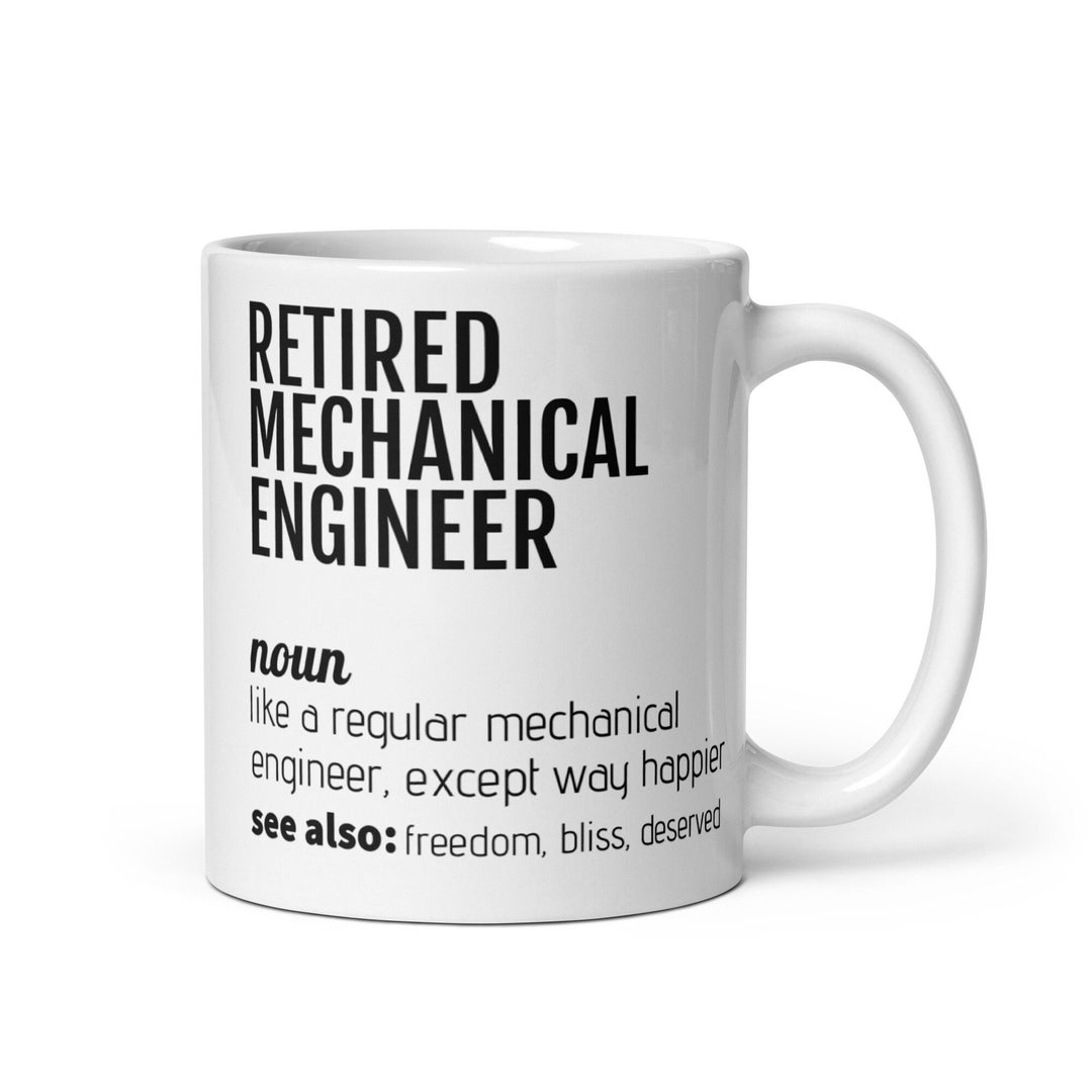 Mechanical Engineer Retirement Gift, Retired Mechanical Engineer Coffee ...