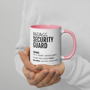 Badass Security Guard Definition Coffee Mug, Funny Security Guard Gift ...