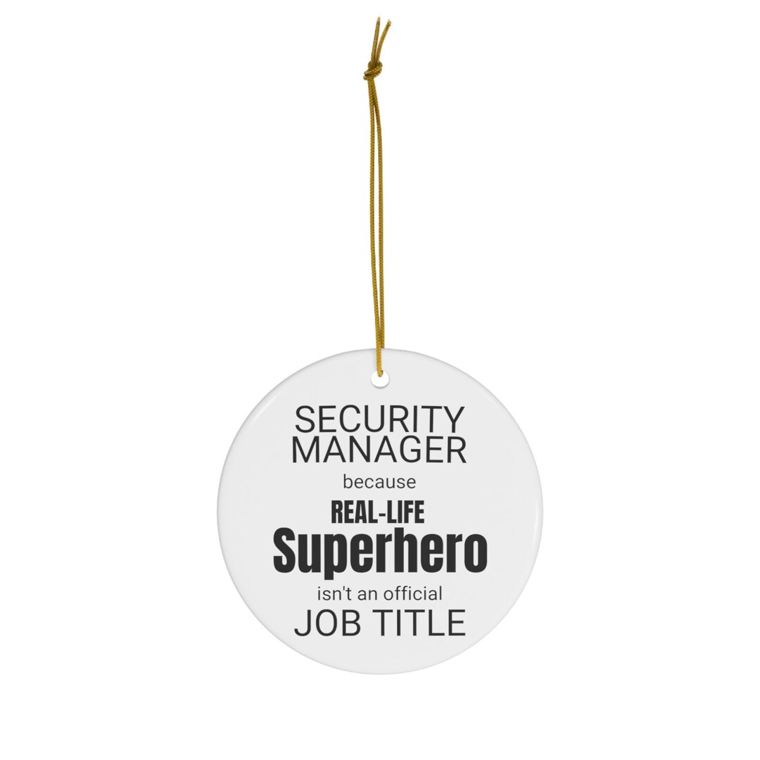 Security Manager Real-life Superhero Ceramic Ornament, Funny Security ...