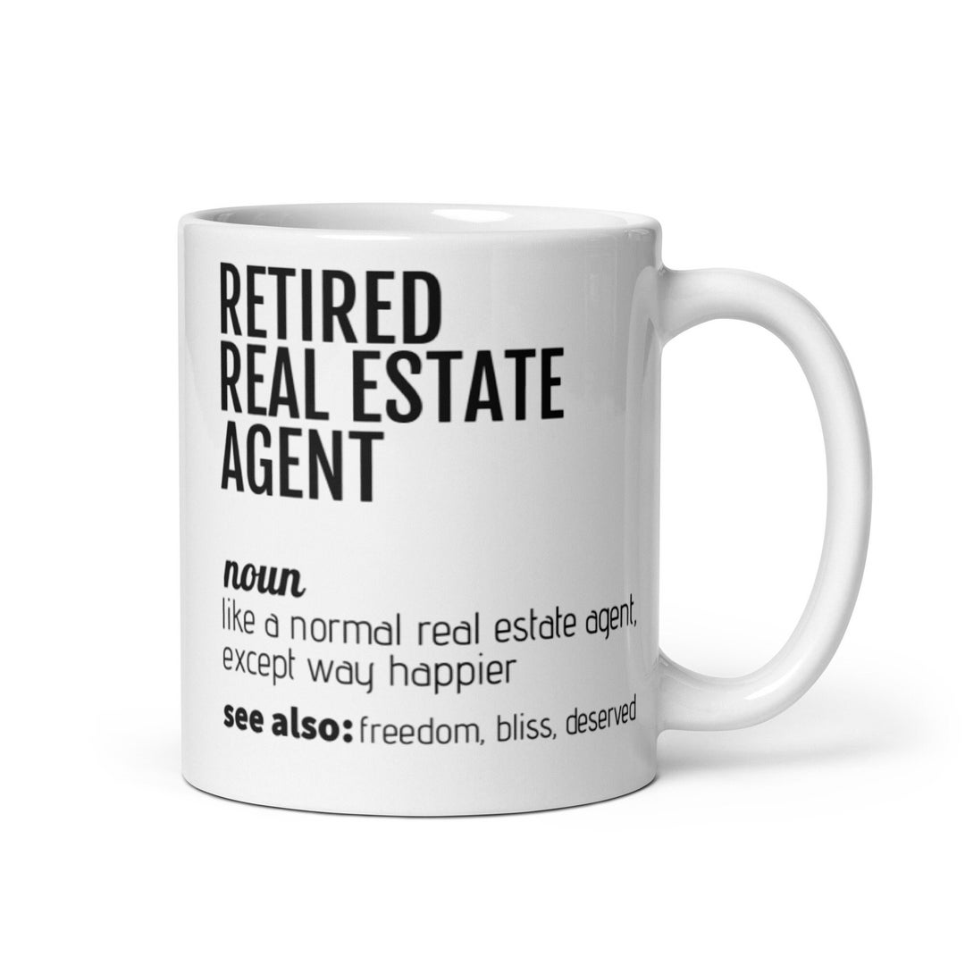Real Estate Agent Retirement Gift, Retired Real Estate Agent Mug, Funny ...
