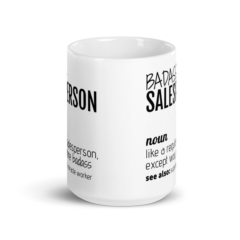 Funny Salesperson Gift, Badass Salesperson Definition Coffee Mug ...