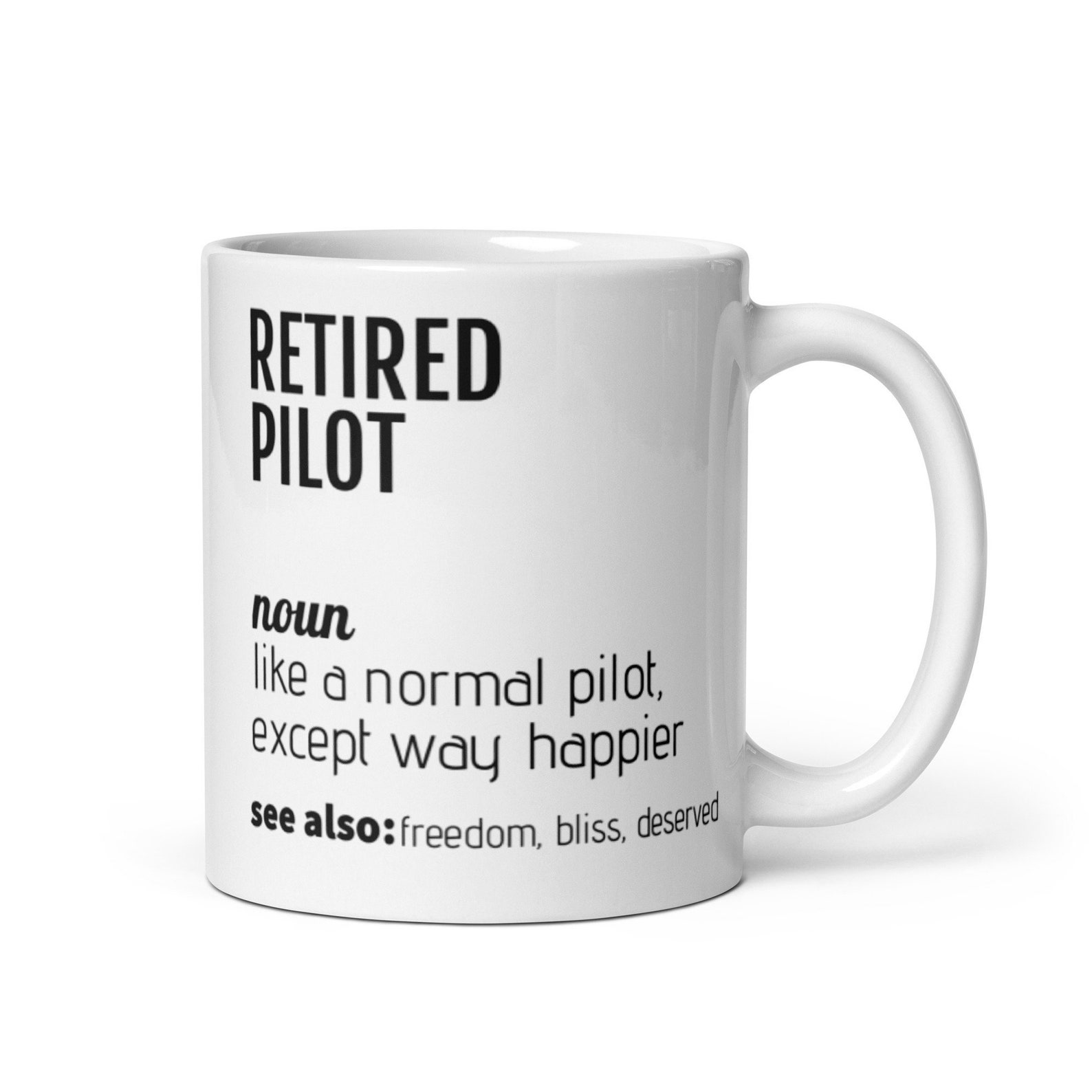 Pilot Retirement Gift, Retired Pilot Coffee Mug Gift, Pilot Retiring ...