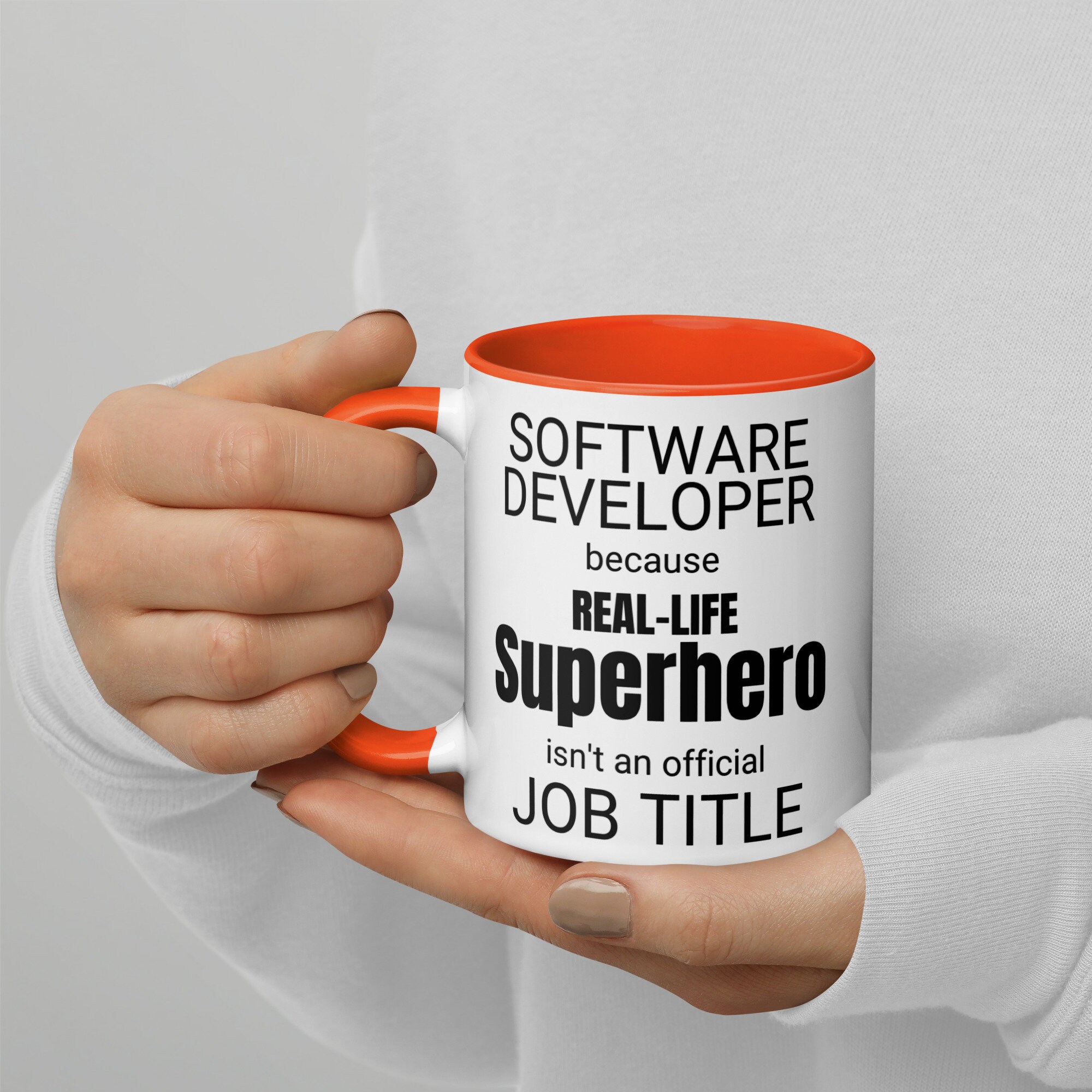 Software Developer Real-life Superhero Coffee Mug, Funny Software ...