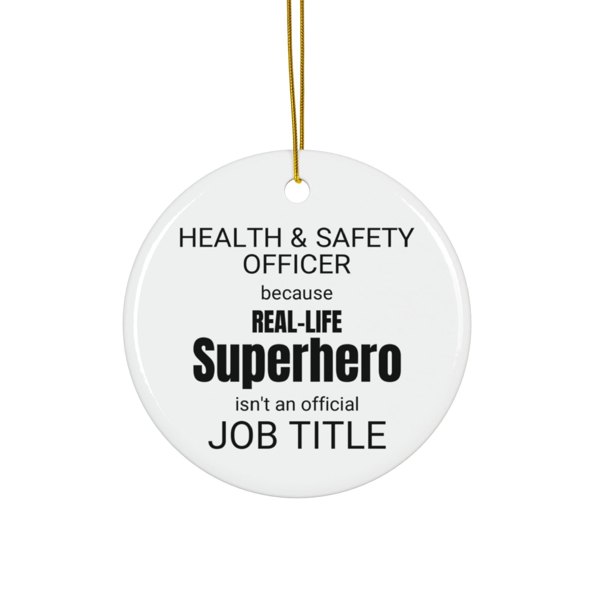 Health & Safety Officer Superhero Ceramic Ornament, Safety Officer ...