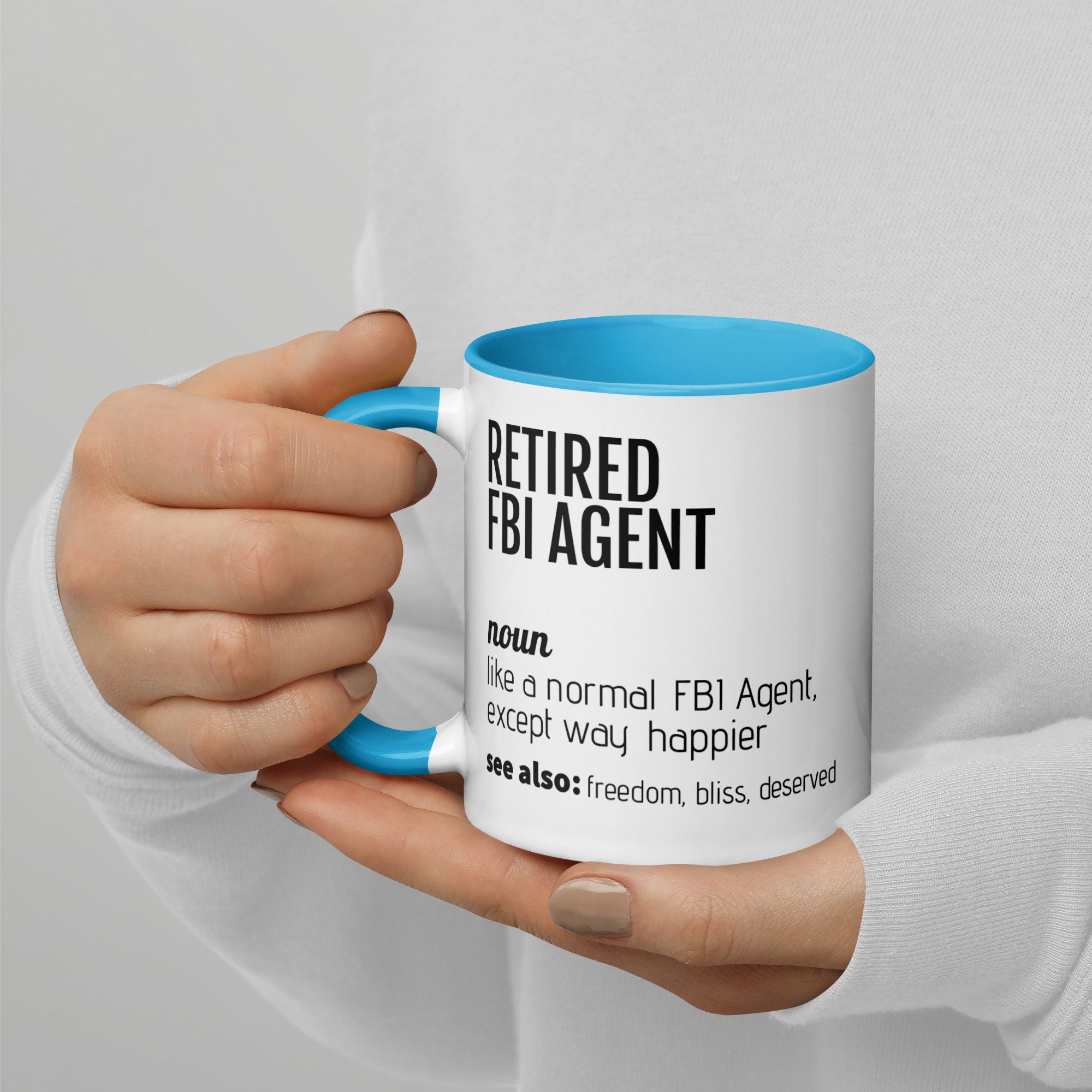 Retired FBI Agent Definition Coffee Mug, FBI Agent Retirement Gift ...