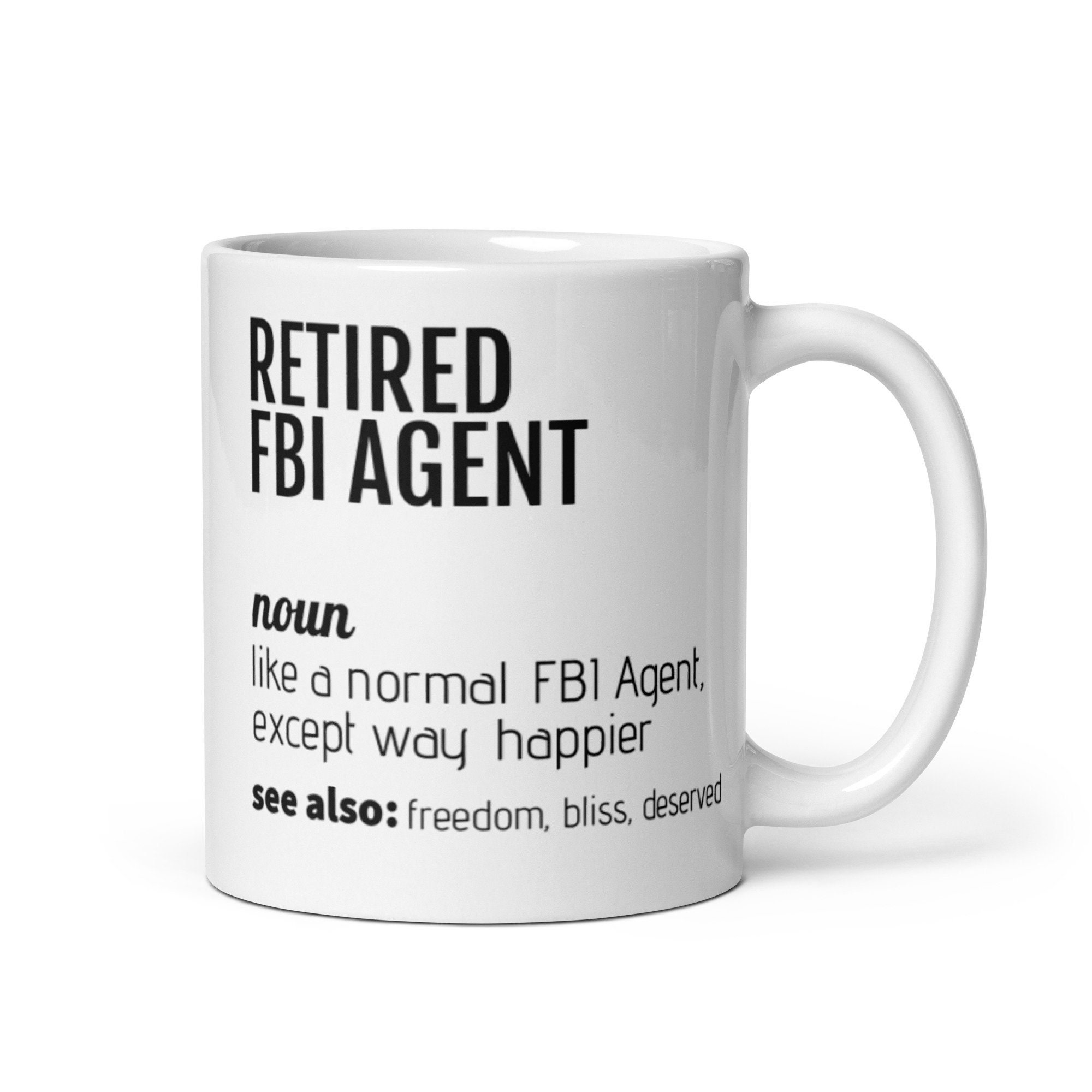 FBI Agent Retirement Gift, FBI Agent Definition Coffee Mug, Retiring ...