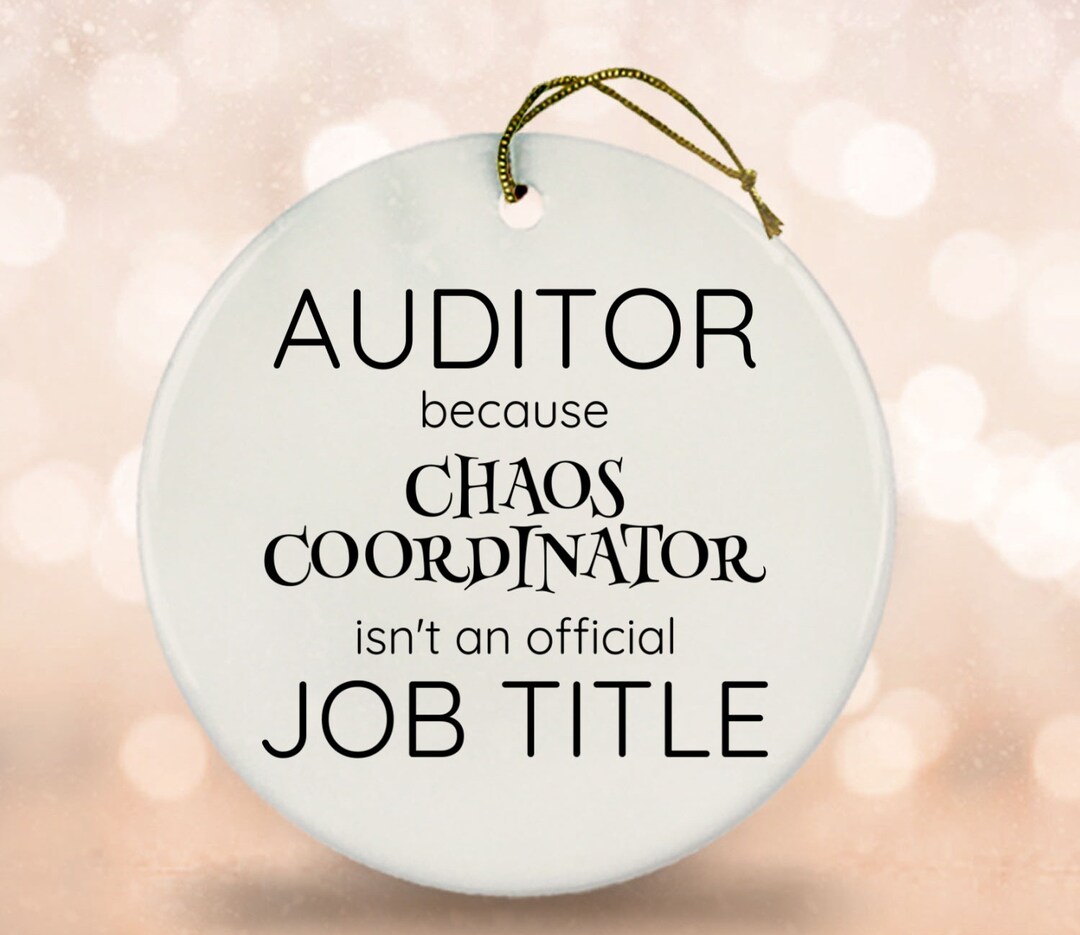 Auditor Chaos Coordinator Ceramic Ornament, Auditor Keepsake Gift ...