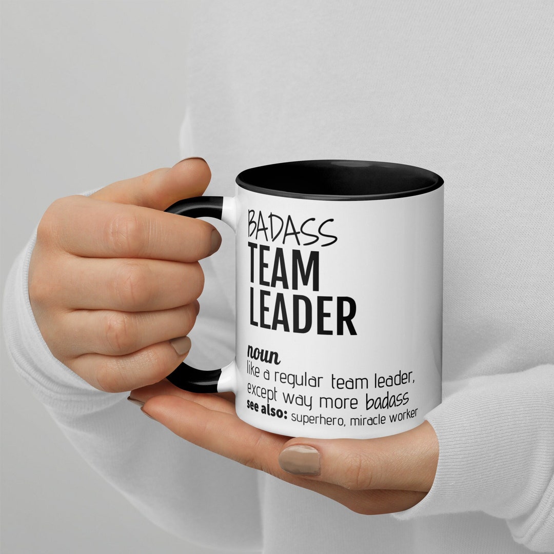 Badass Team Leader Definition Coffee Mug, Funny Team Leader Gift, Gift ...