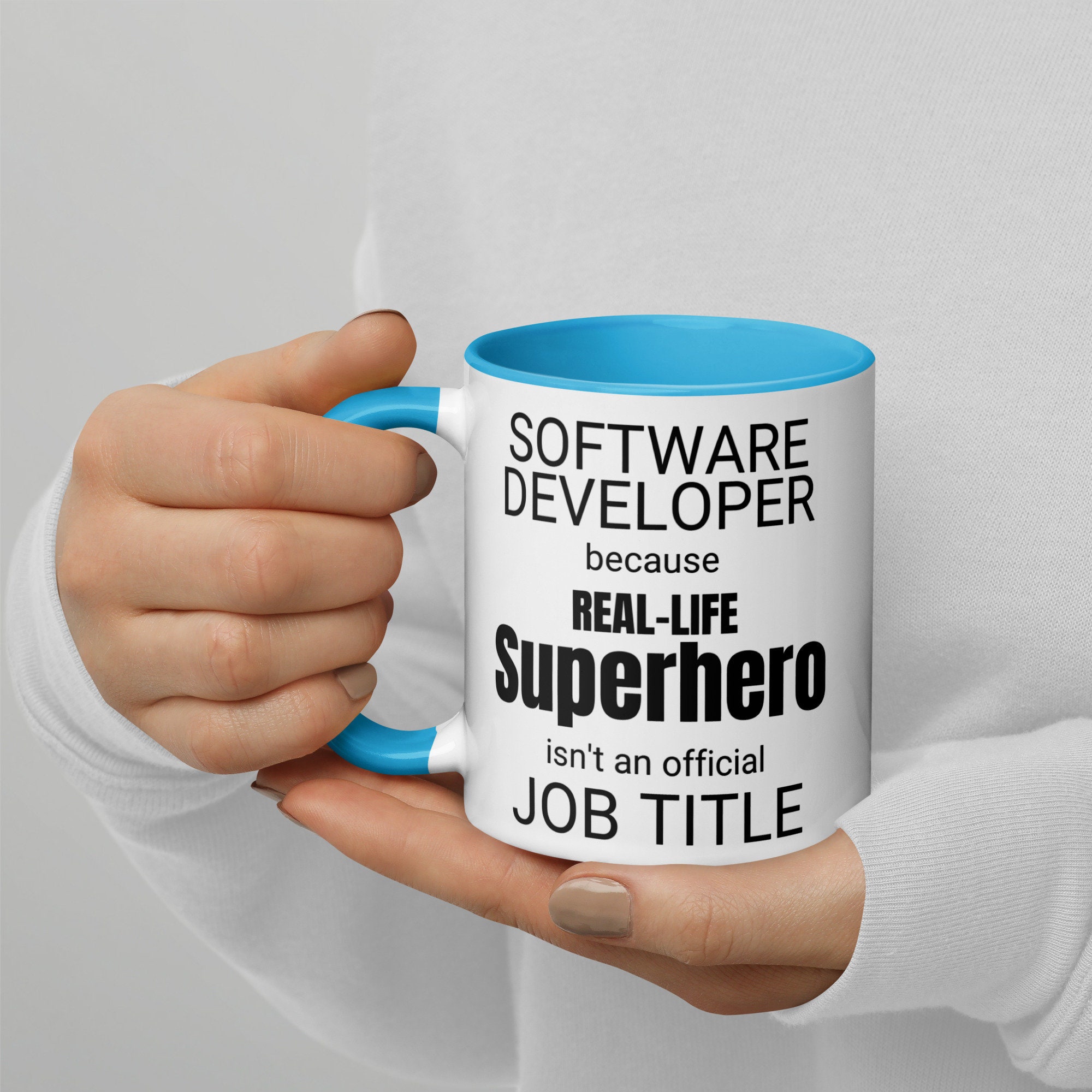 Software Developer Real-life Superhero Coffee Mug, Funny Software ...