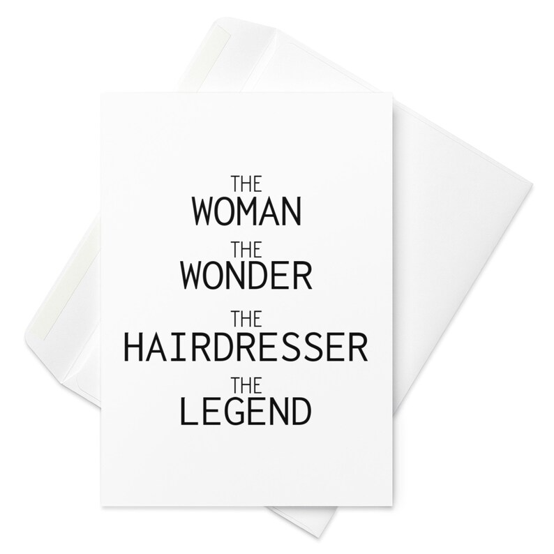 Hairdresser Greeting Card for Women, Woman Wonder Hairdresser Card ...