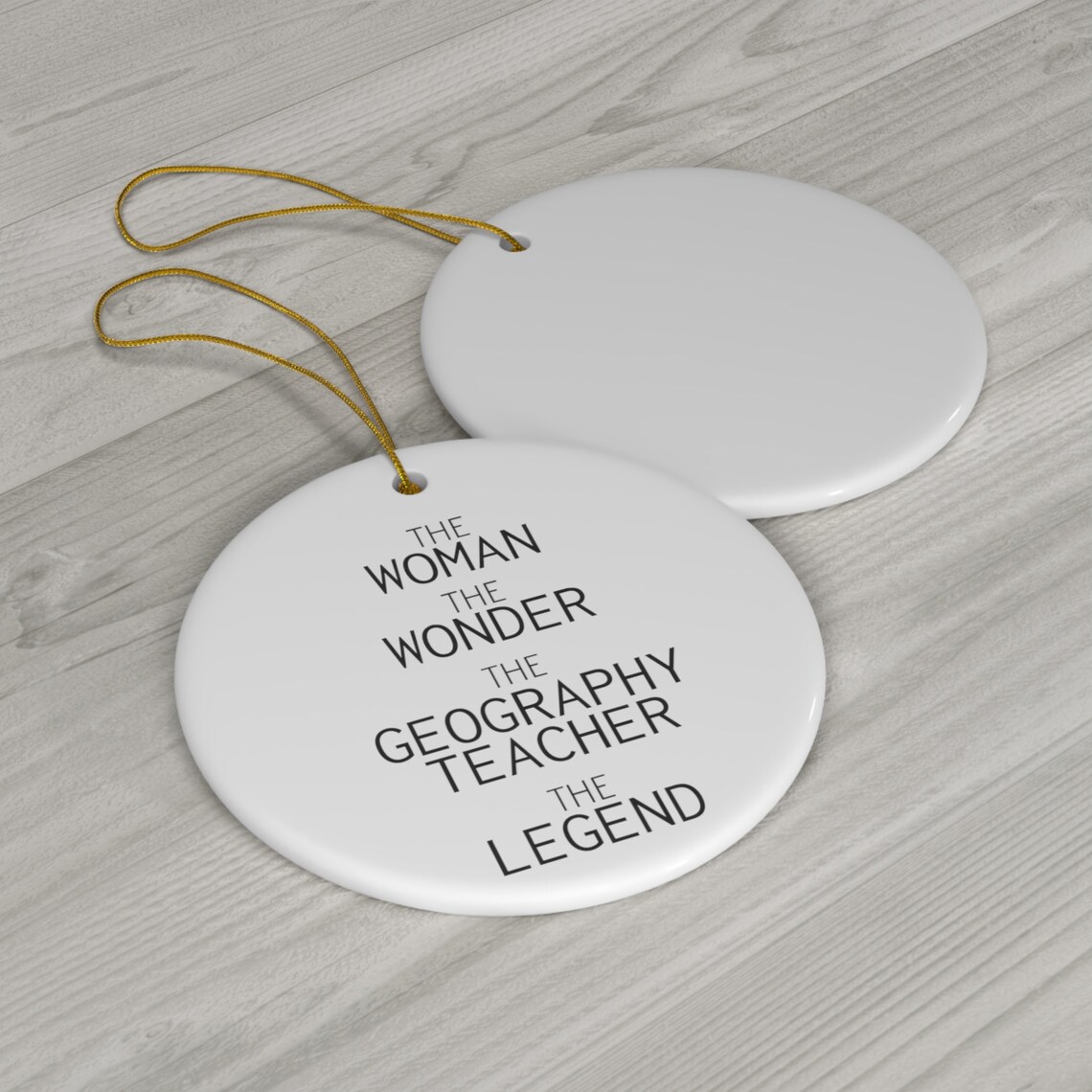 Geography Teacher Woman Wonder Ceramic Ornament, Geography Teacher ...