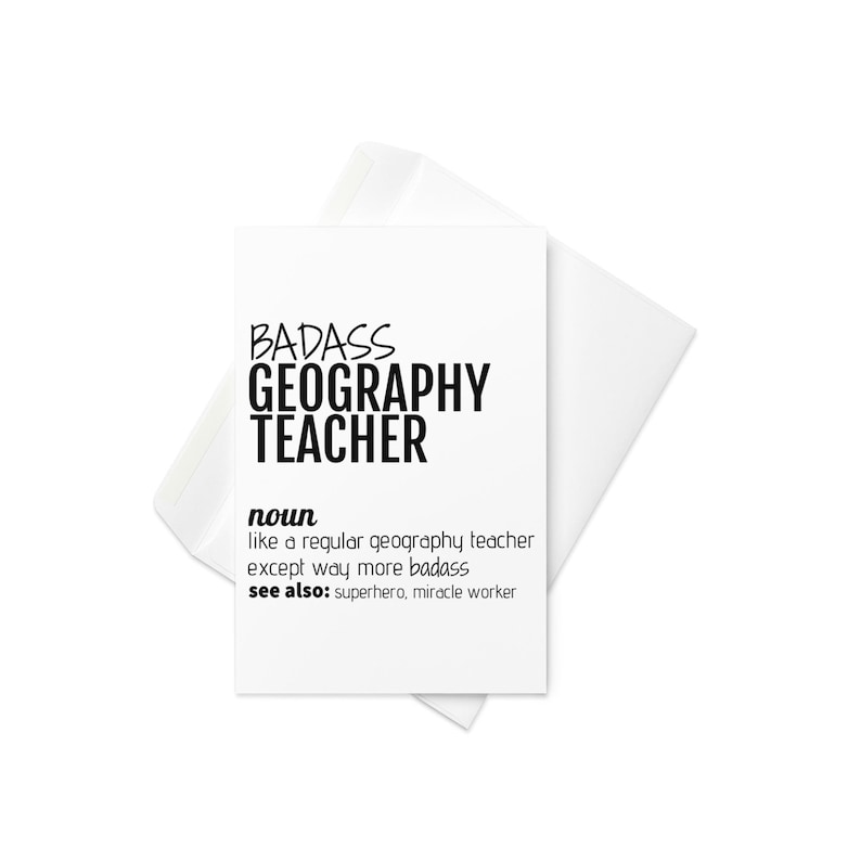 Funny Geography Teacher Thank You Congratulations Promotion New Job ...