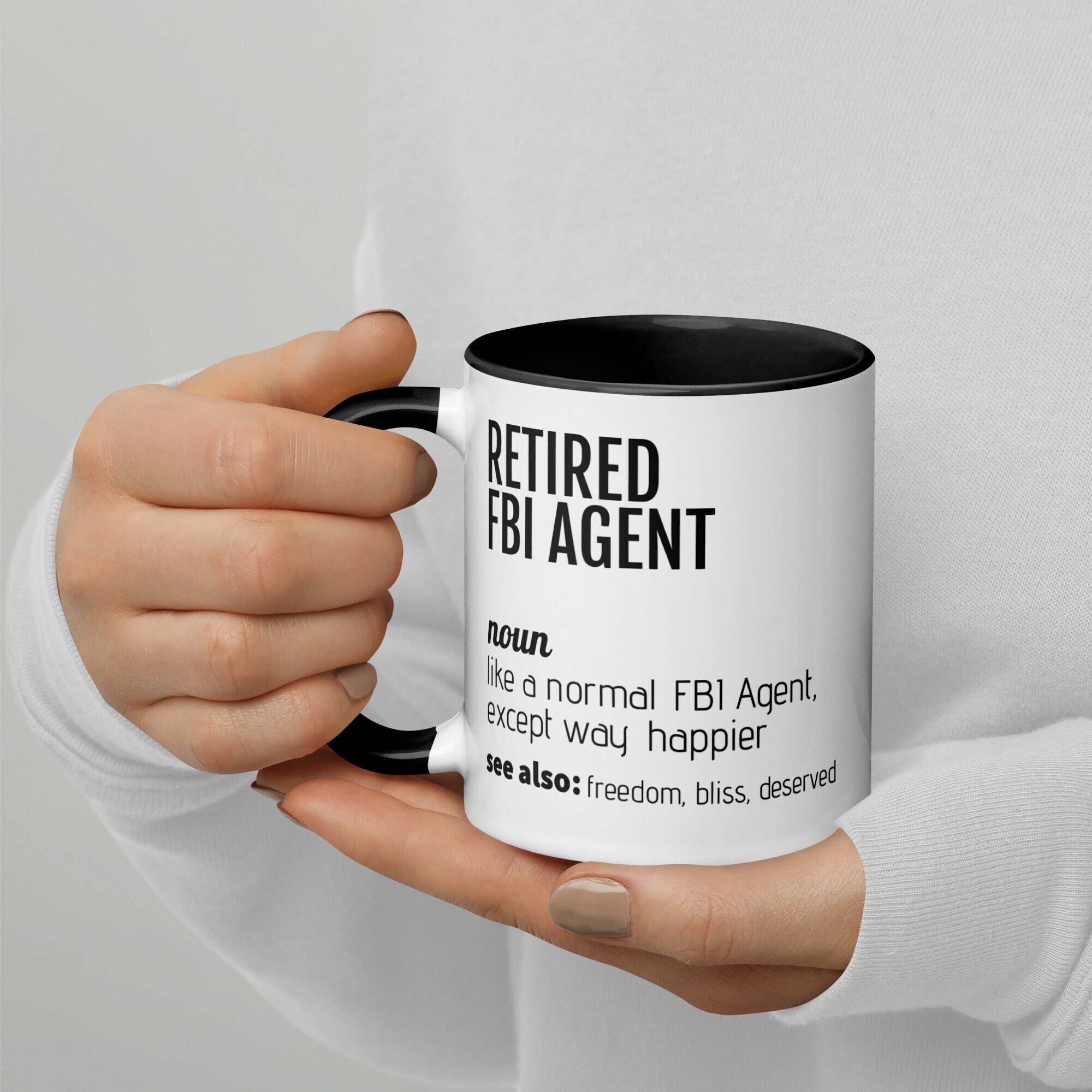 Retired FBI Agent Definition Coffee Mug, FBI Agent Retirement Gift ...