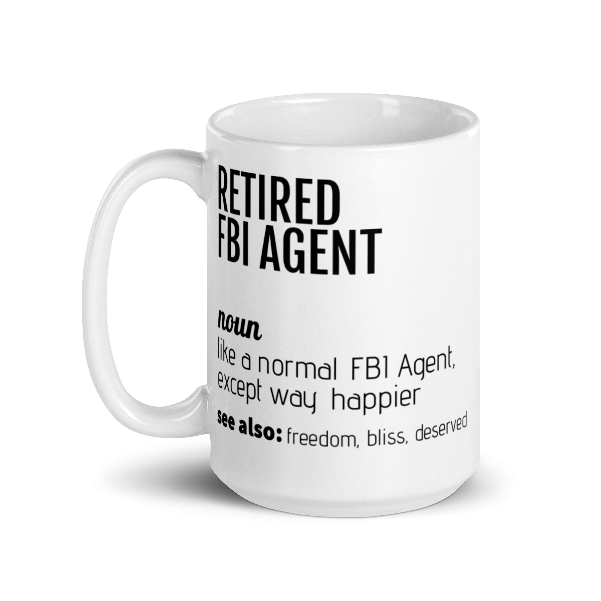 FBI Agent Retirement Gift, FBI Agent Definition Coffee Mug, Retiring ...