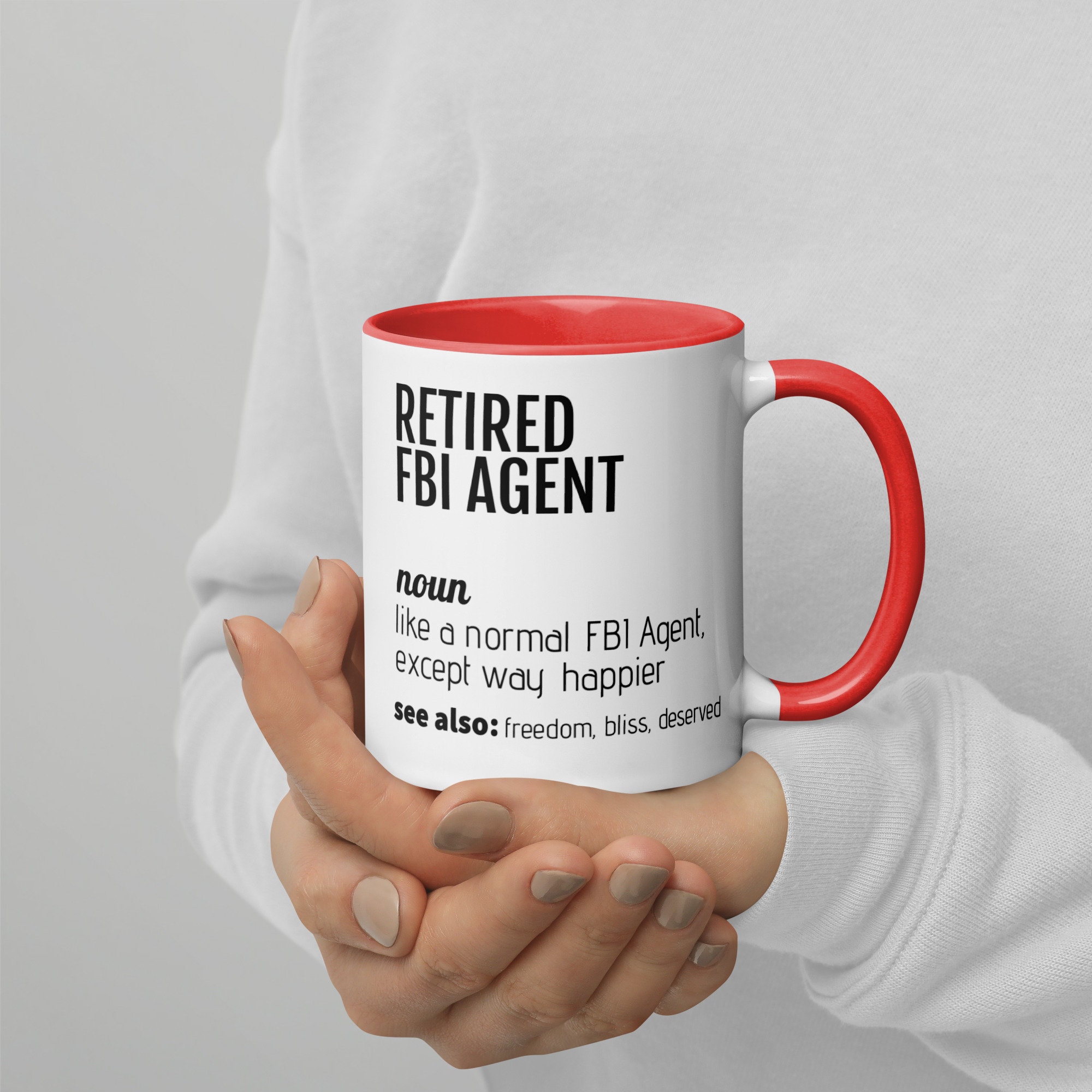 Retired FBI Agent Definition Coffee Mug, FBI Agent Retirement Gift ...