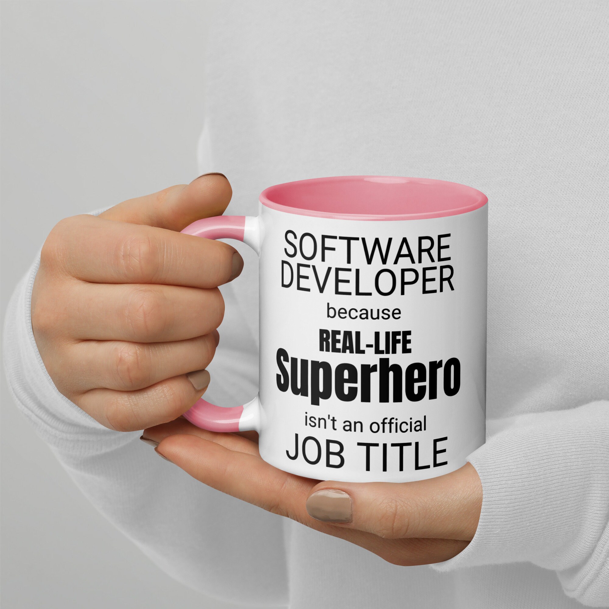 Software Developer Real-life Superhero Coffee Mug, Funny Software ...
