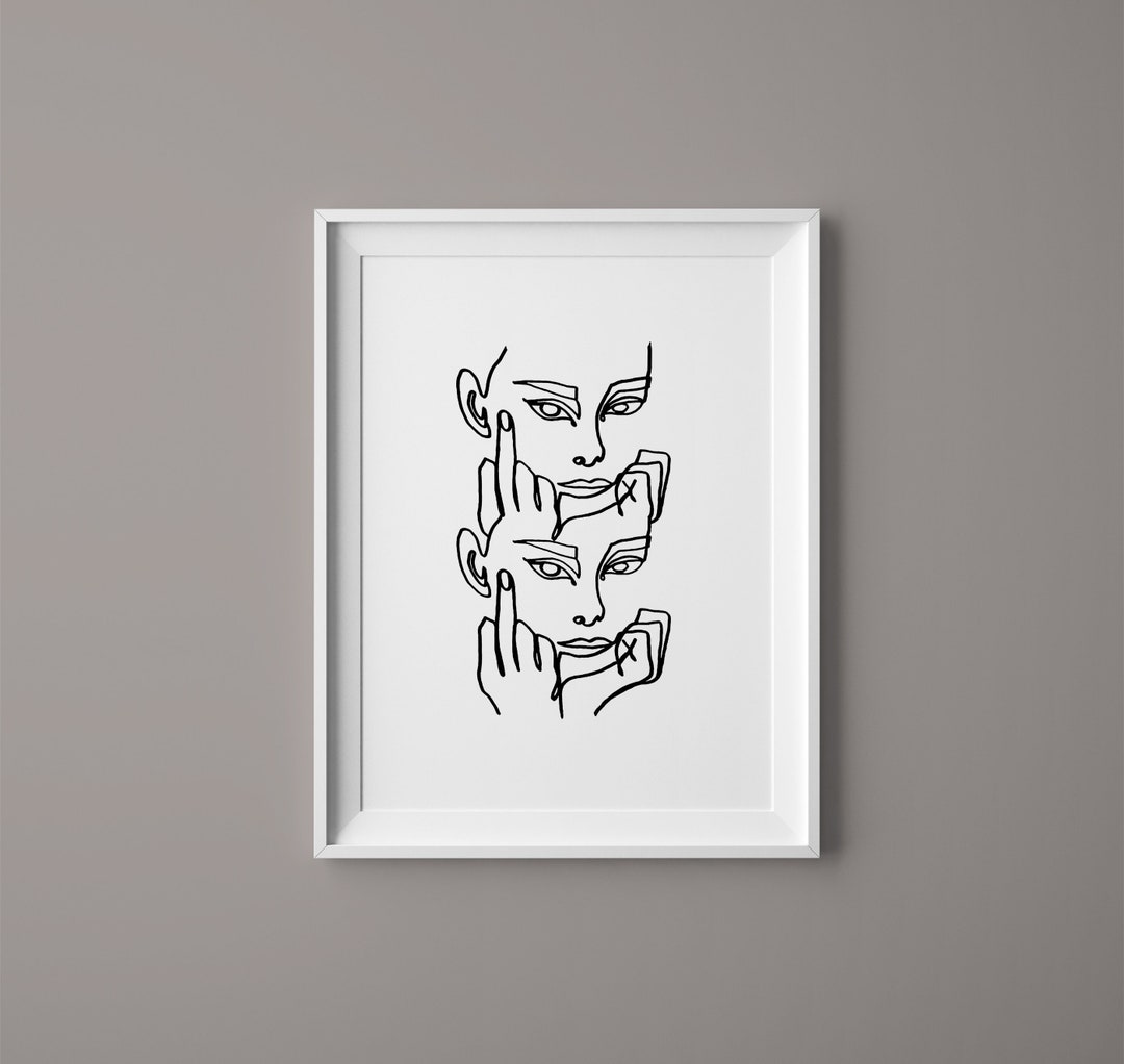 Woman Line Drawing Abstract Line Drawing Print Minimalist - Etsy