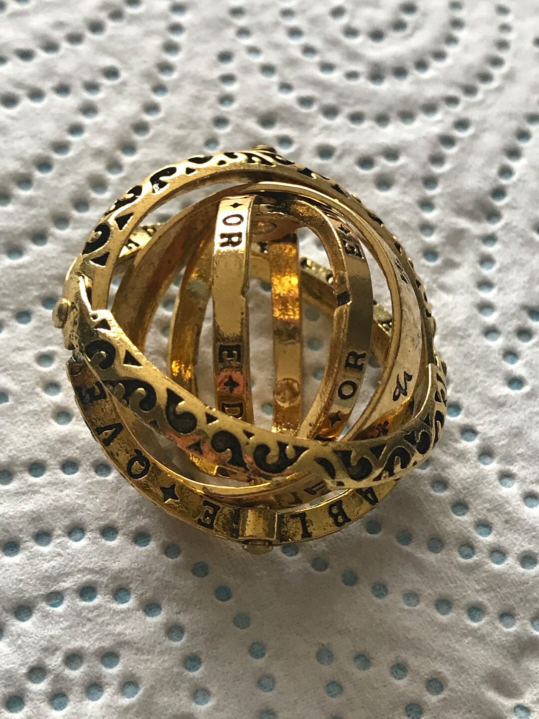 Armillary Astrological Wiccan Opening Ring Gold Plated - Etsy