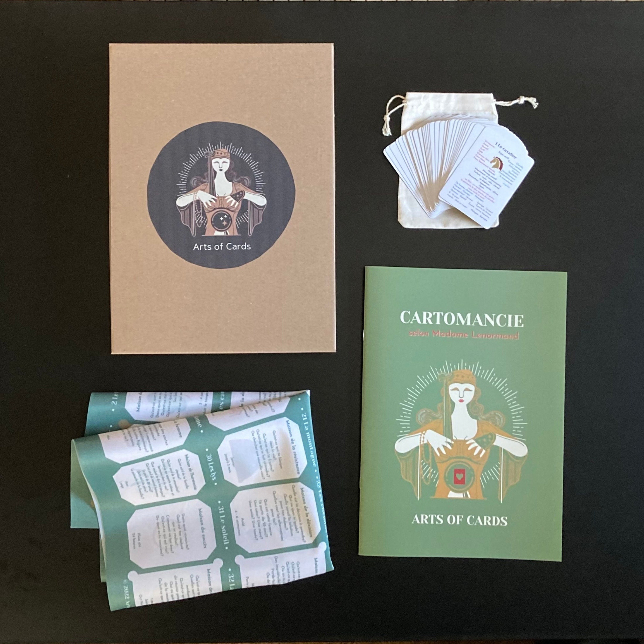 Lenormand Set Card Deck and House Chart Template 4 X 9 With - Etsy