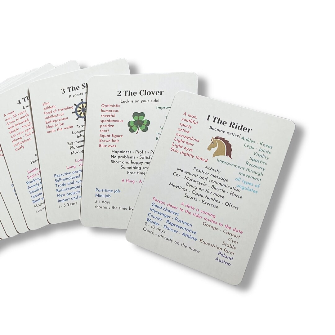 Lenormand Learningcards Deck 36 Cards With Meanings - Etsy Australia