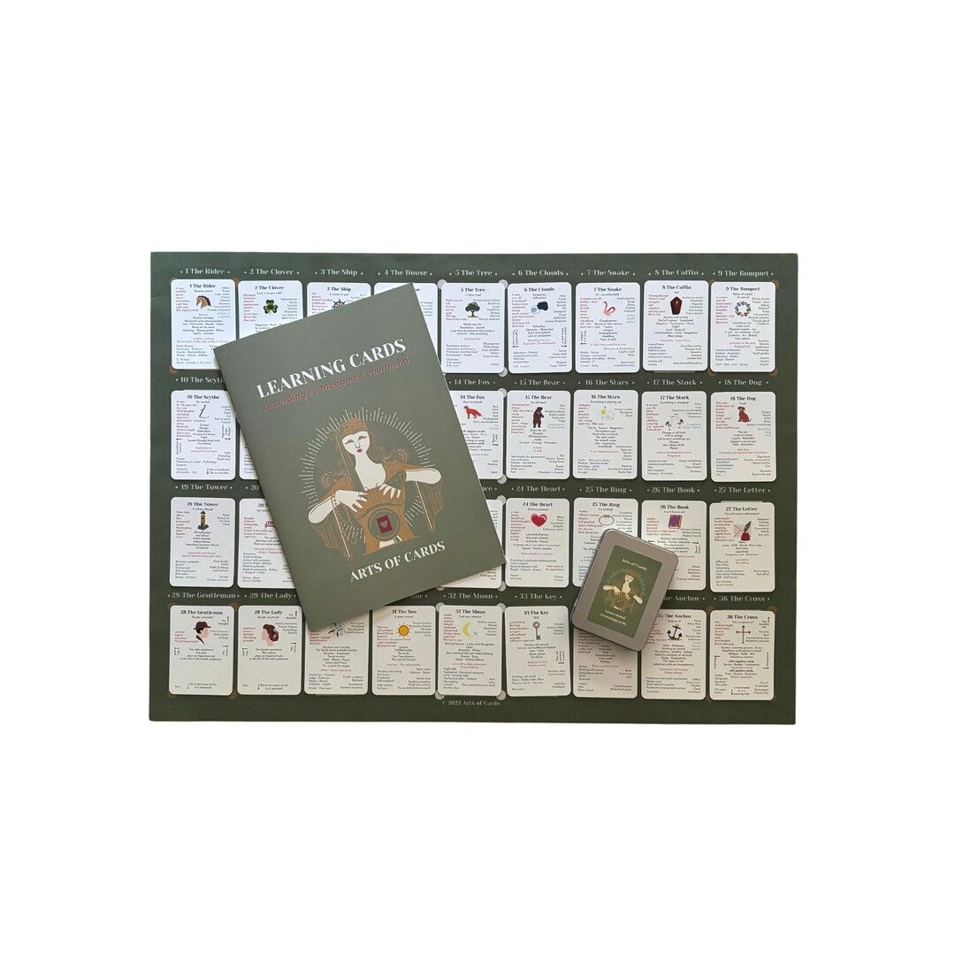 Lenormand Learning Card Set for Beginners and Advanced 9x4 Easy to ...