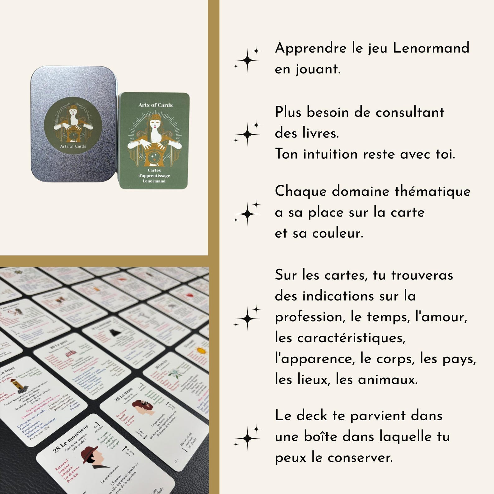 Lenormand Deck With Meanings - Learn Card Reading - Oracle Cards With ...