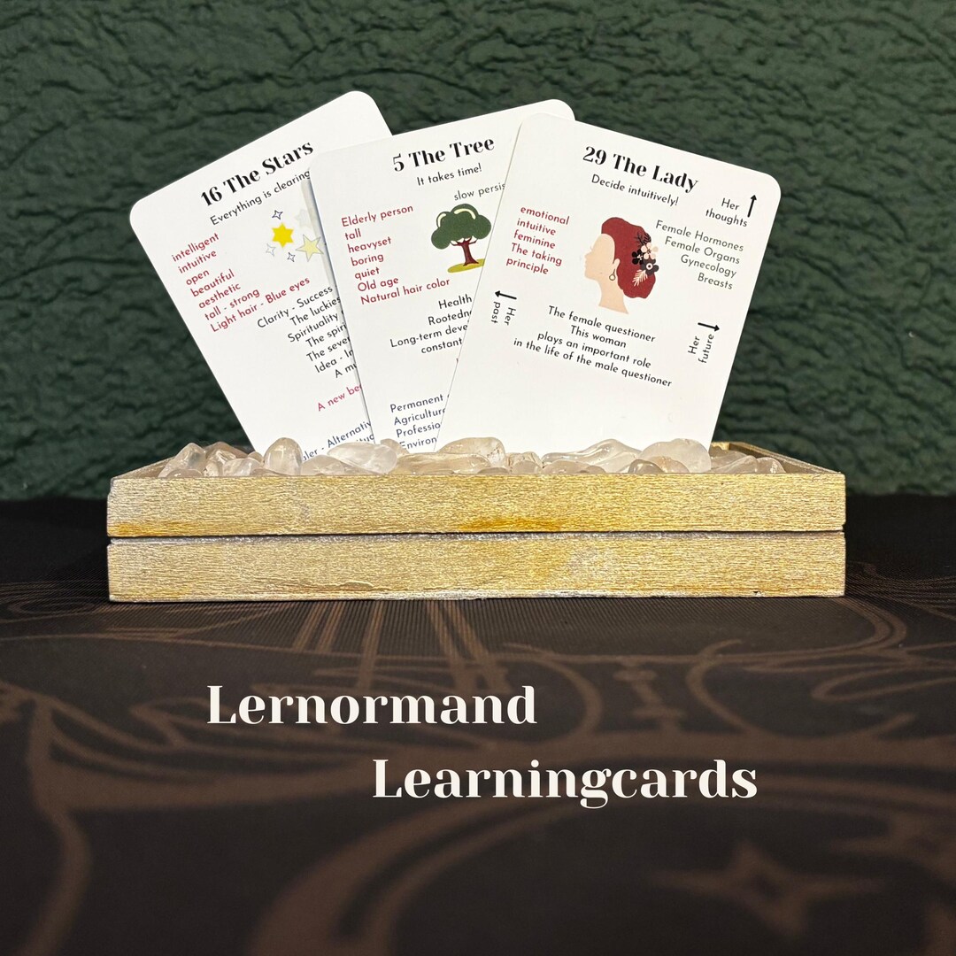 Lenormand Learning Card Deck With Meanings Easy to Learn Card Reading ...